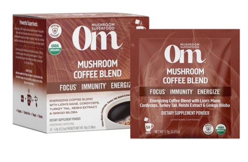 OM Mushroom Nutrition Kosher Mushroom Coffee Blend 10 Packets ...