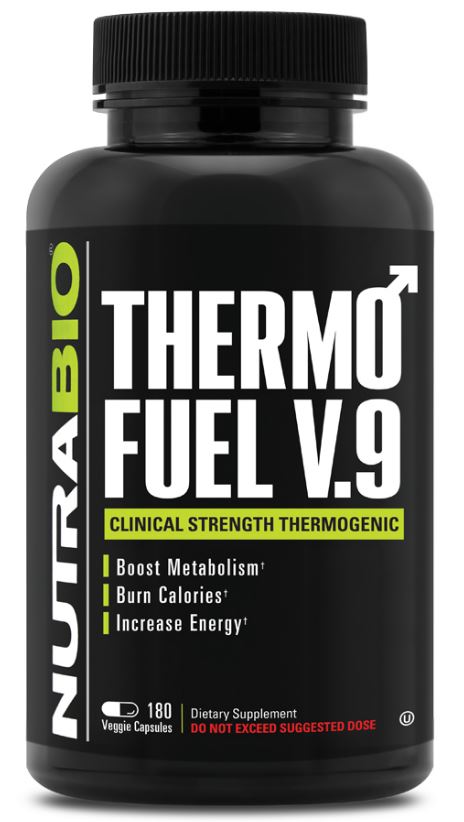 NutraBio Kosher ThermoFuel V9 Fat Burner for Men with Green Tea (EGCG ...