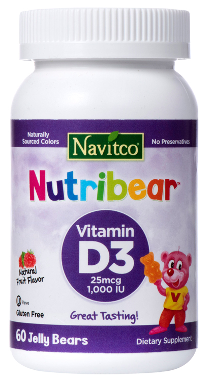 Navitco Kosher NutriBear Vitamin D3 1000 IU Chewable Gummies - Natural ...