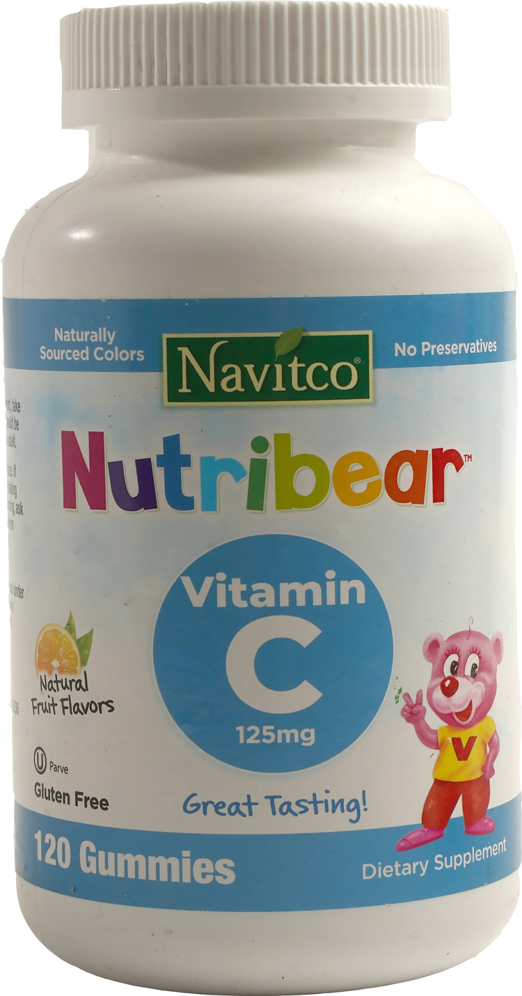 Navitco Kosher NutriBear Vitamin C Chewable Gummies 125 mg - Fruit ...