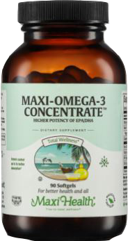 Maxi Health Kosher Maxi Omega-3 Concentrate™ Fish Oil EPA/DHA 90 ...