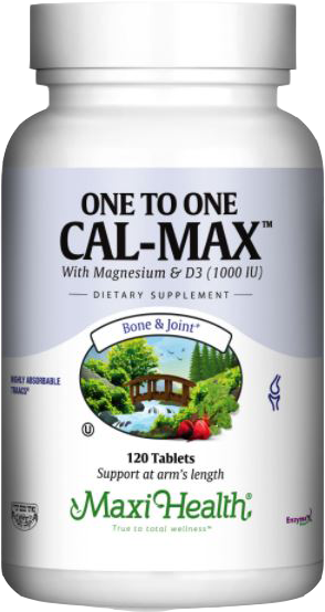 Maxi Health Kosher One to One (1:1) Cal-Max Calcium with Magnesium & D3 ...