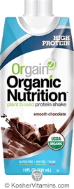 Orgain Kosher High Protein Organic Nutrition Plant Based Protein Shake ...