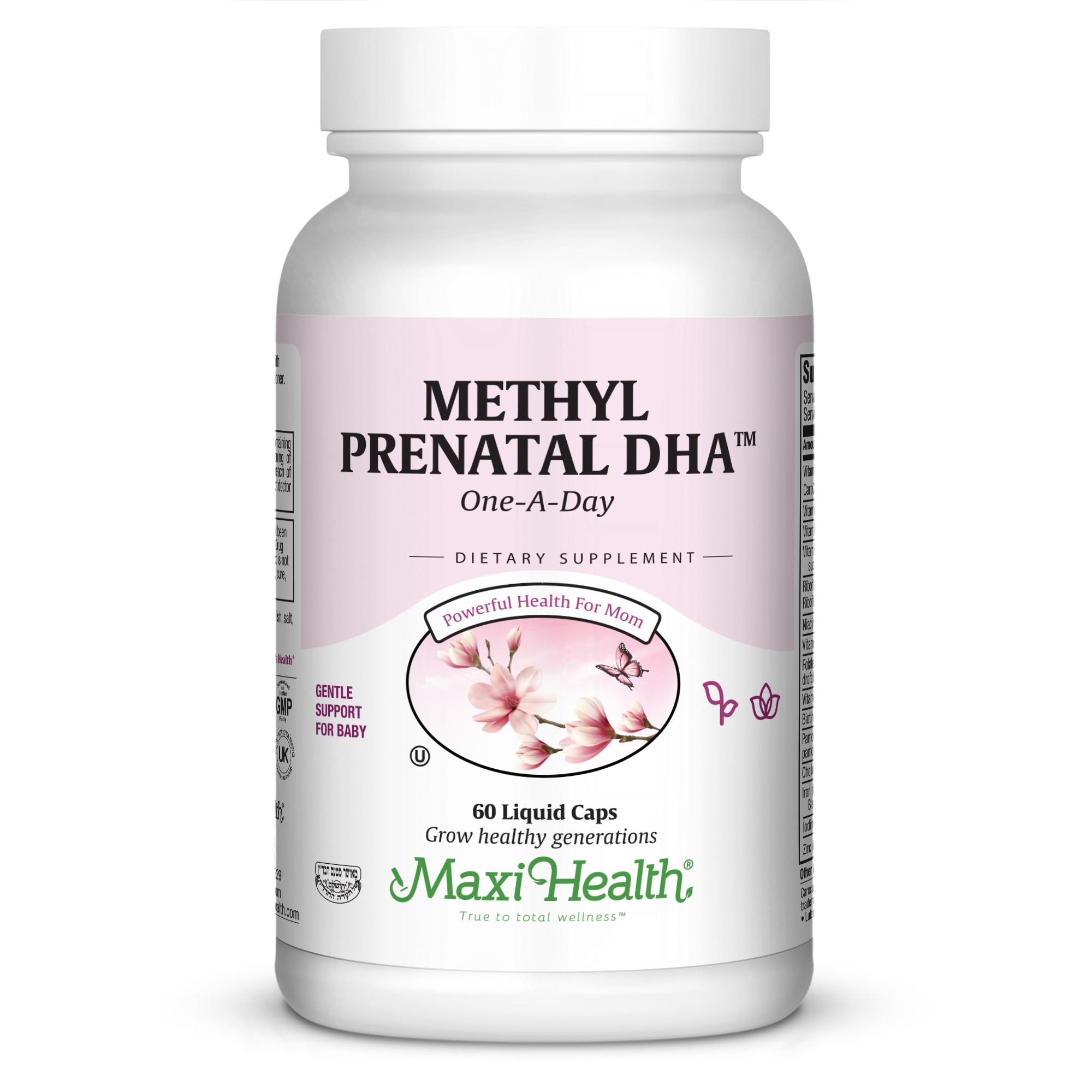 Maxi Health Kosher Methyl Prenatal Plus DHA One-A-Day 60 Liquid Caps ...