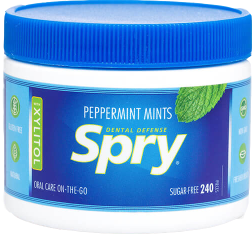 Spry Kosher Mints with Xylitol Sugar Free - Peppermint 240 Mints ...