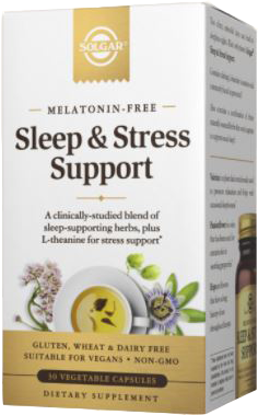 Solgar Sleep & Stress Support Melatonin Free - Vegan Suitable Not ...