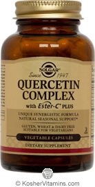 Solgar Kosher Quercetin Complex with Ester-C Plus 100 Vegetable ...
