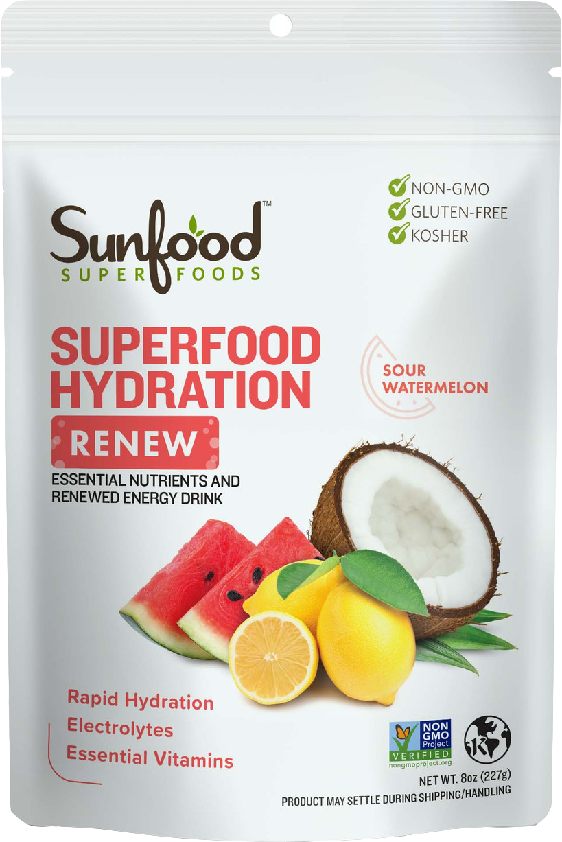 Sunfood Kosher Superfood Hydration Renew - Sour Watermelon 8 OZ ...