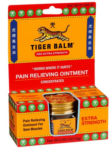 Tiger Balm Pain Relieving Ointment Red Extra Strength 0.63 oz ...