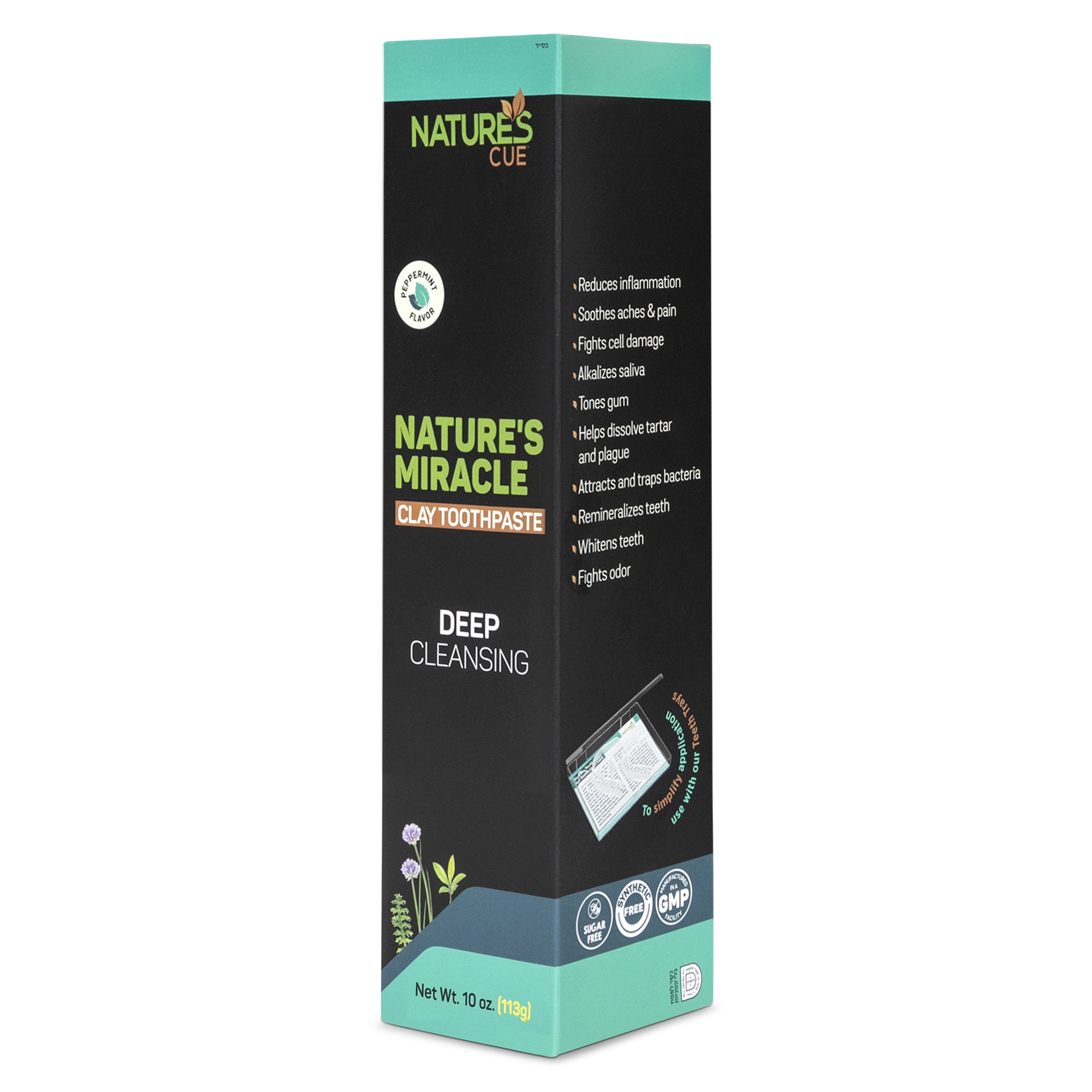 Natures Cue Kosher Nature’s Miracle Clay Toothpaste - Peppermint Flavor ...