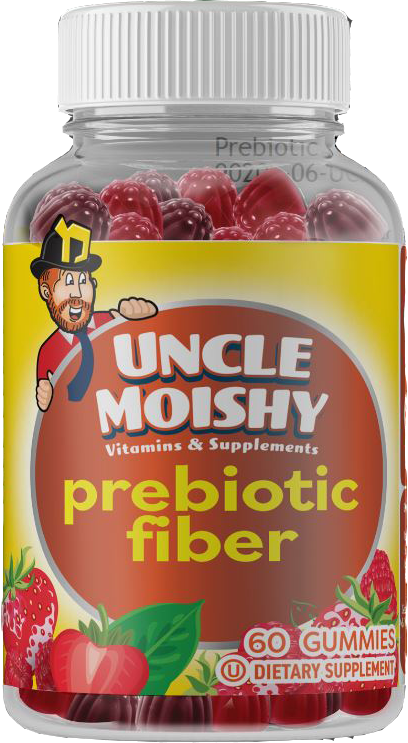 Uncle Moishy Kosher Prebiotic Fiber Gummies - Berry Flavor 60 Gummies ...