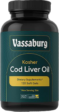 Vassaburg Kosher Cod Liver Oil Softgels 120 Softgels - Koshervitamins.com