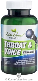 Vita Vocal Health Kosher Throat & Voice Enhancer 120 Vegetarian ...