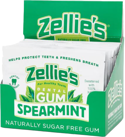 Zellies Kosher Xylitol Dental Gum - Spearmint 12 Pack - Koshervitamins.com