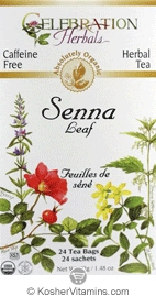 Celebration Herbals Kosher Organic Senna Leaf Caffeine Free Herbal Tea ...