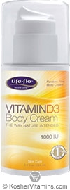 Life-Flo Vitamin D3 Body Cream 3.5 oz - Koshervitamins.com