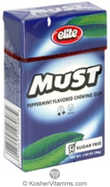 Elite Kosher Must Chewing Gum Peppermint Flavor Sugar Free 1 OZ ...