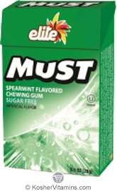 Elite Kosher Must Chewing Gum Spearmint Flavor Sugar Free 1 OZ ...