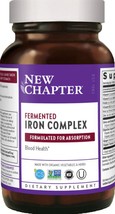 New Chapter Kosher Fermented Iron Complex 60 Tablets - Koshervitamins.com
