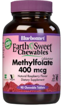 Bluebonnet Kosher EarthSweet Chewables CellularActive Methylfolate 400 ...