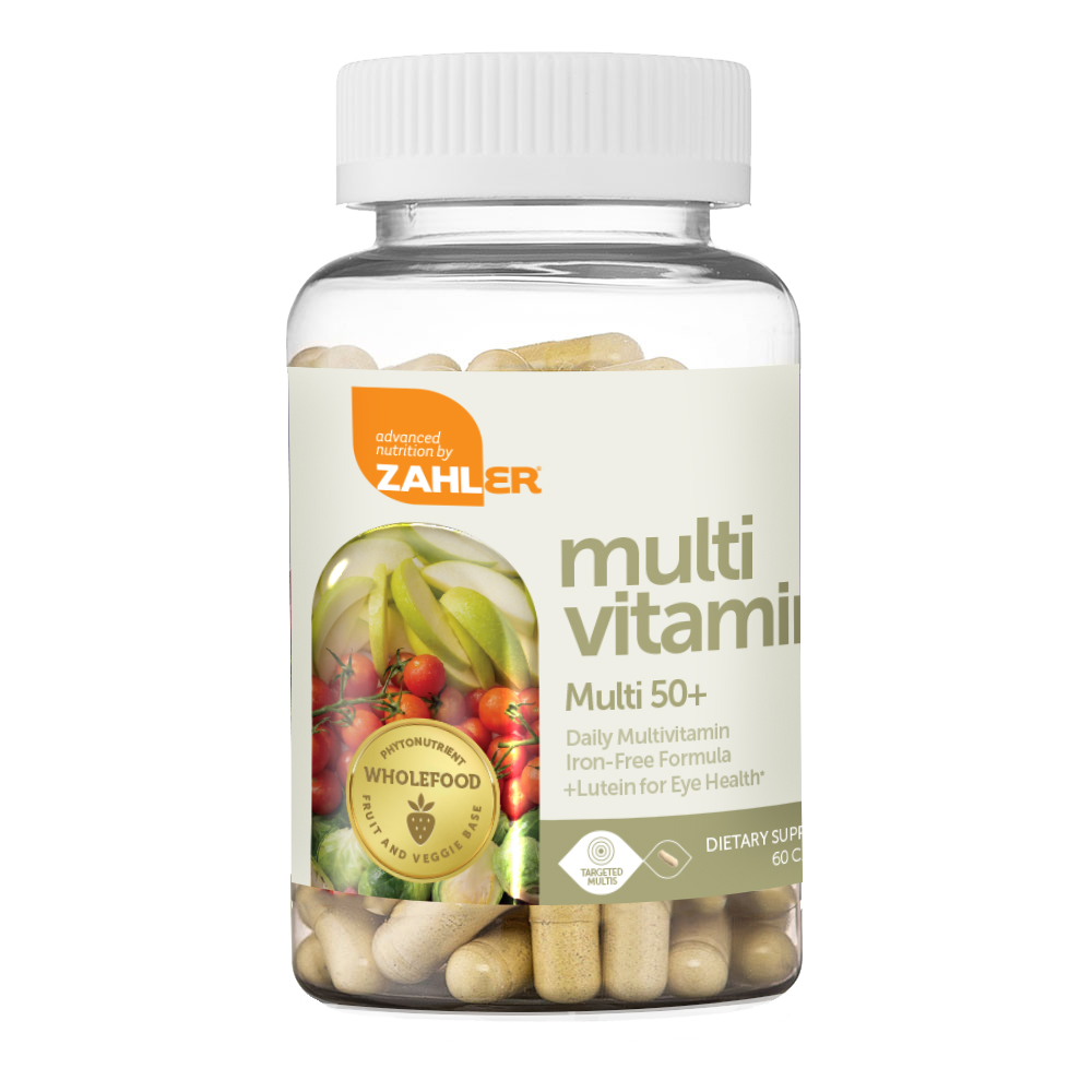 Zahlers Kosher Multi Vitamin 50+ 1 Daily 60 Capsules - Koshervitamins.com