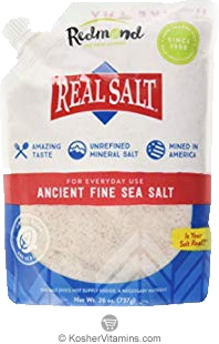 Redmond Kosher Real Salt Ancient Fine Sea Salt Pouch 26 OZ ...
