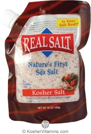 Redmond Real Salt Nature’s First Sea Salt Kosher Salt Pouch 16 OZ ...