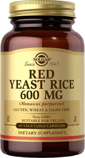Solgar Kosher Red Yeast Rice 600 Mg 60 Vegetable Capsules ...