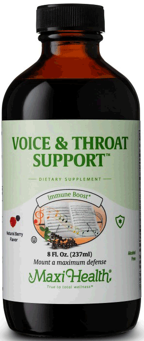 Maxi Health Kosher Voice & Throat Support Liquid Berry Flavor 8 fl oz ...